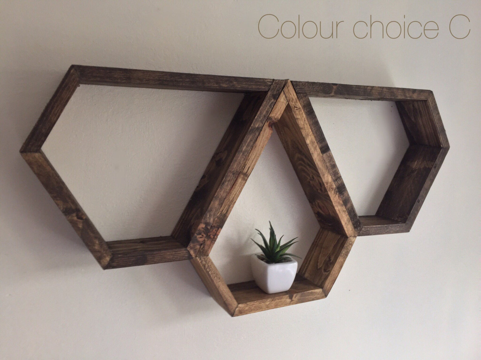 Modern Shelving Geometric Custom Shelving 3 Shelves Rustic | Etsy