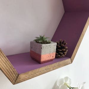 Purple Shelf, Rustic Wood and Purple Shelf, Purple Decor Shelf ...