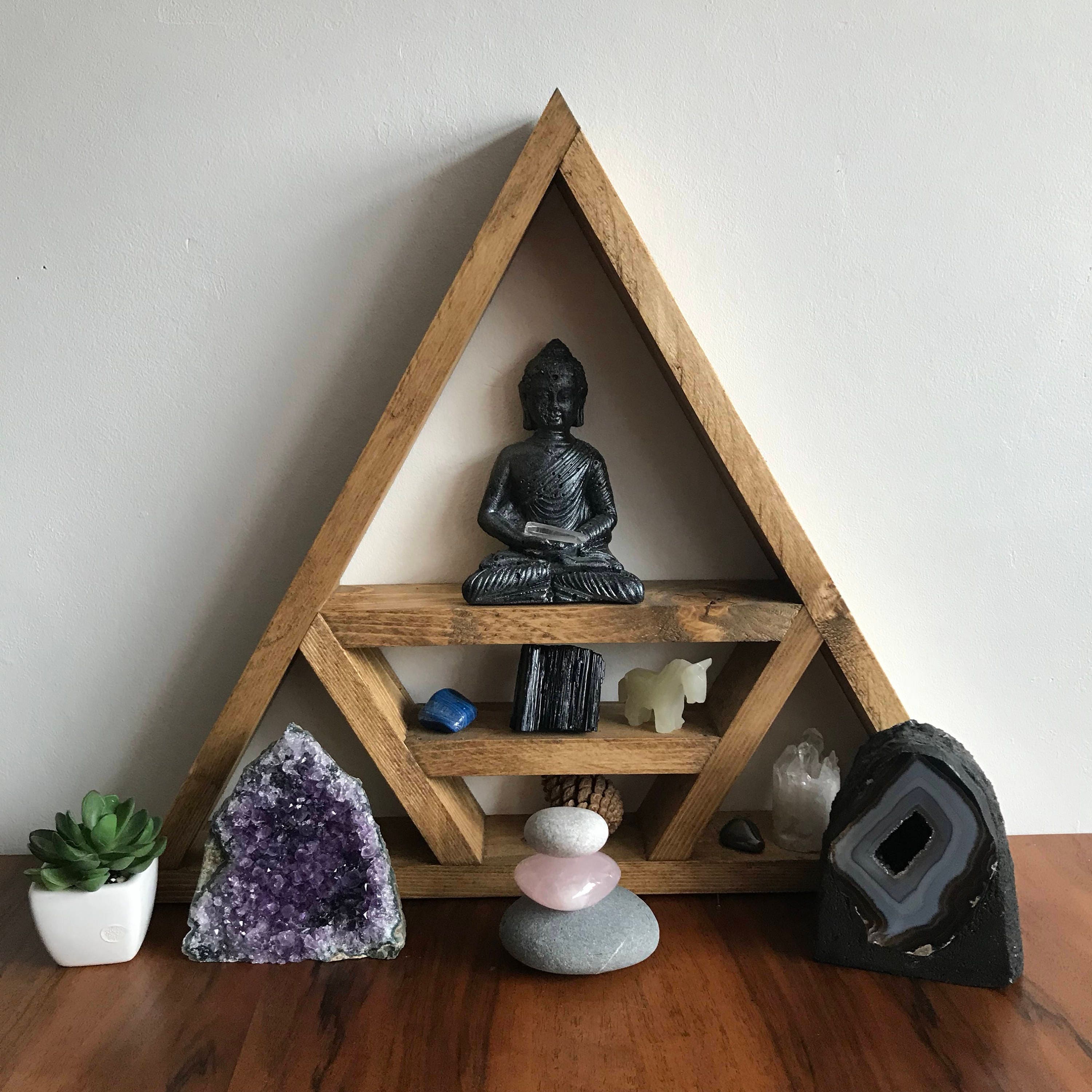 Crystal Display Set Pyramid Shelf Hexagon Shelf Crystal - Etsy Canada