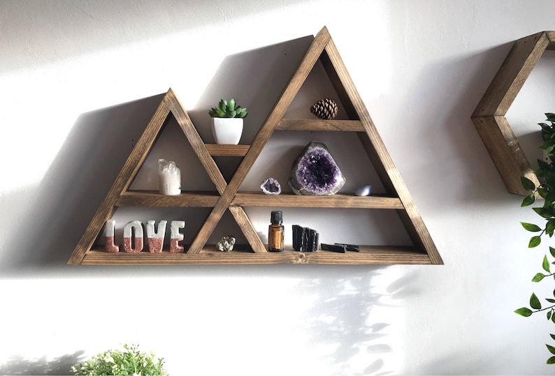 Mountain Shelf Crystal Shelf Pyramid Shelf Crystal Altar - Etsy UK