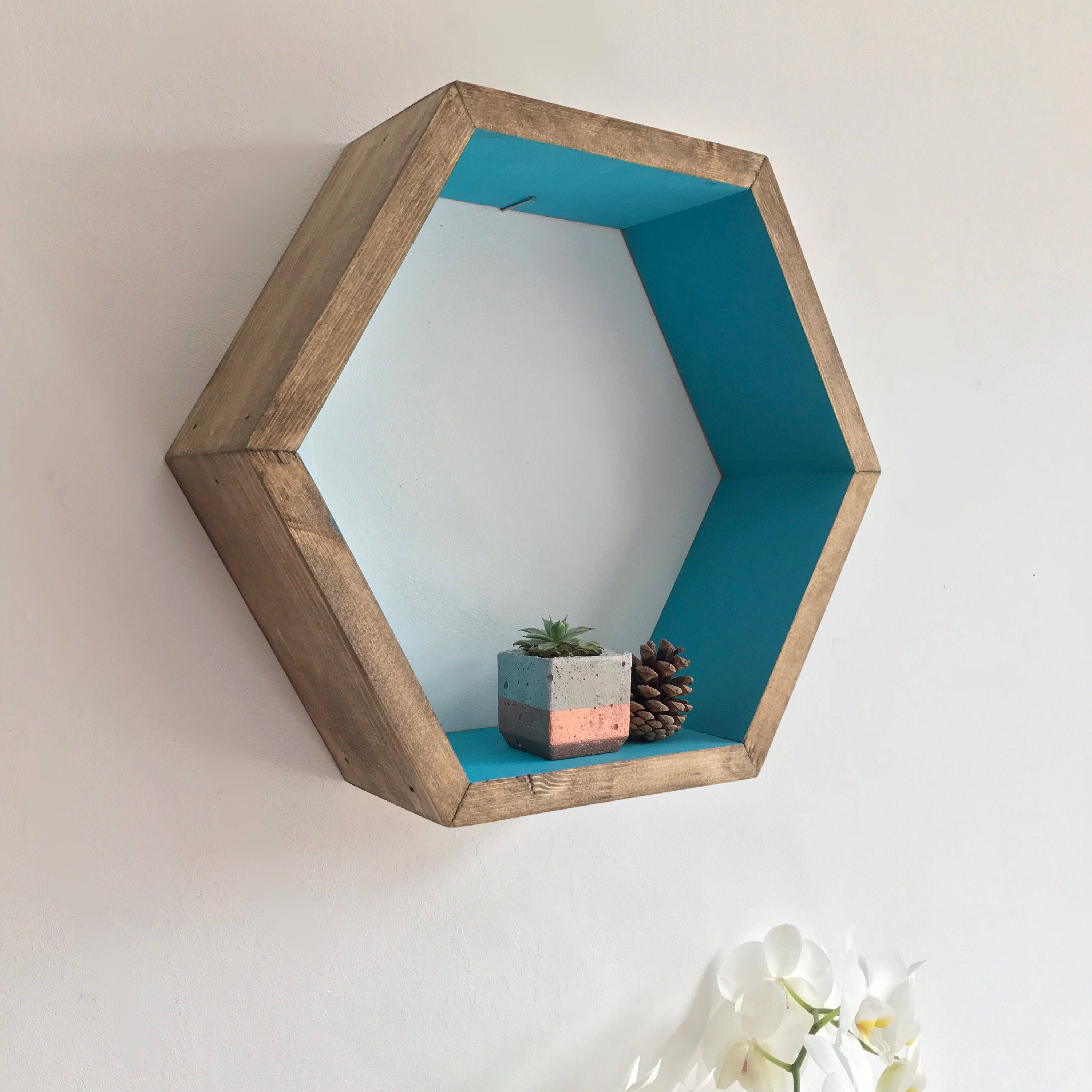 Honeycomb Shelf Neptune Beehive Shelf Blue Shelf Modular - Etsy UK