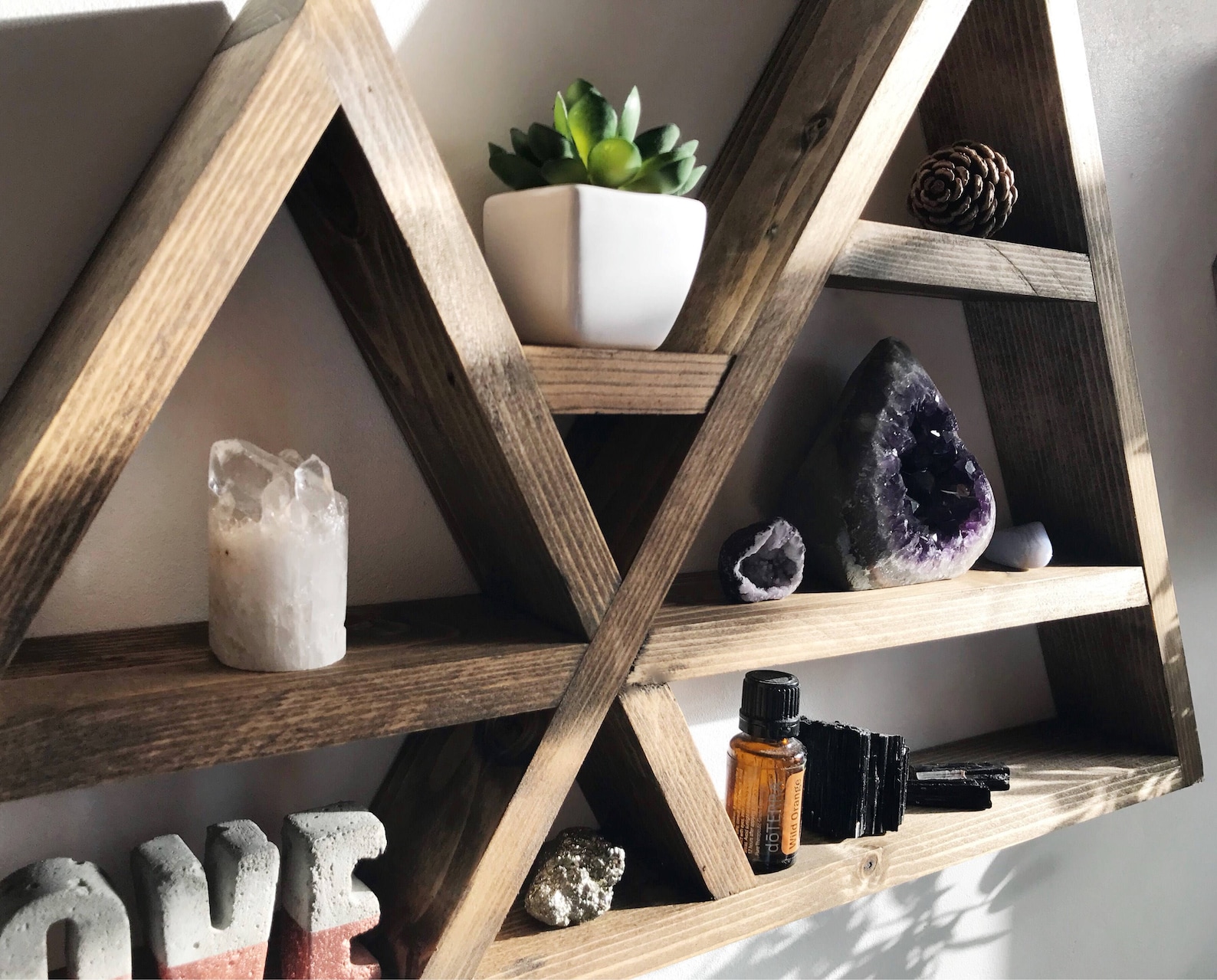 Mountain Shelf Crystal Shelf Pyramid Shelf Crystal Altar - Etsy