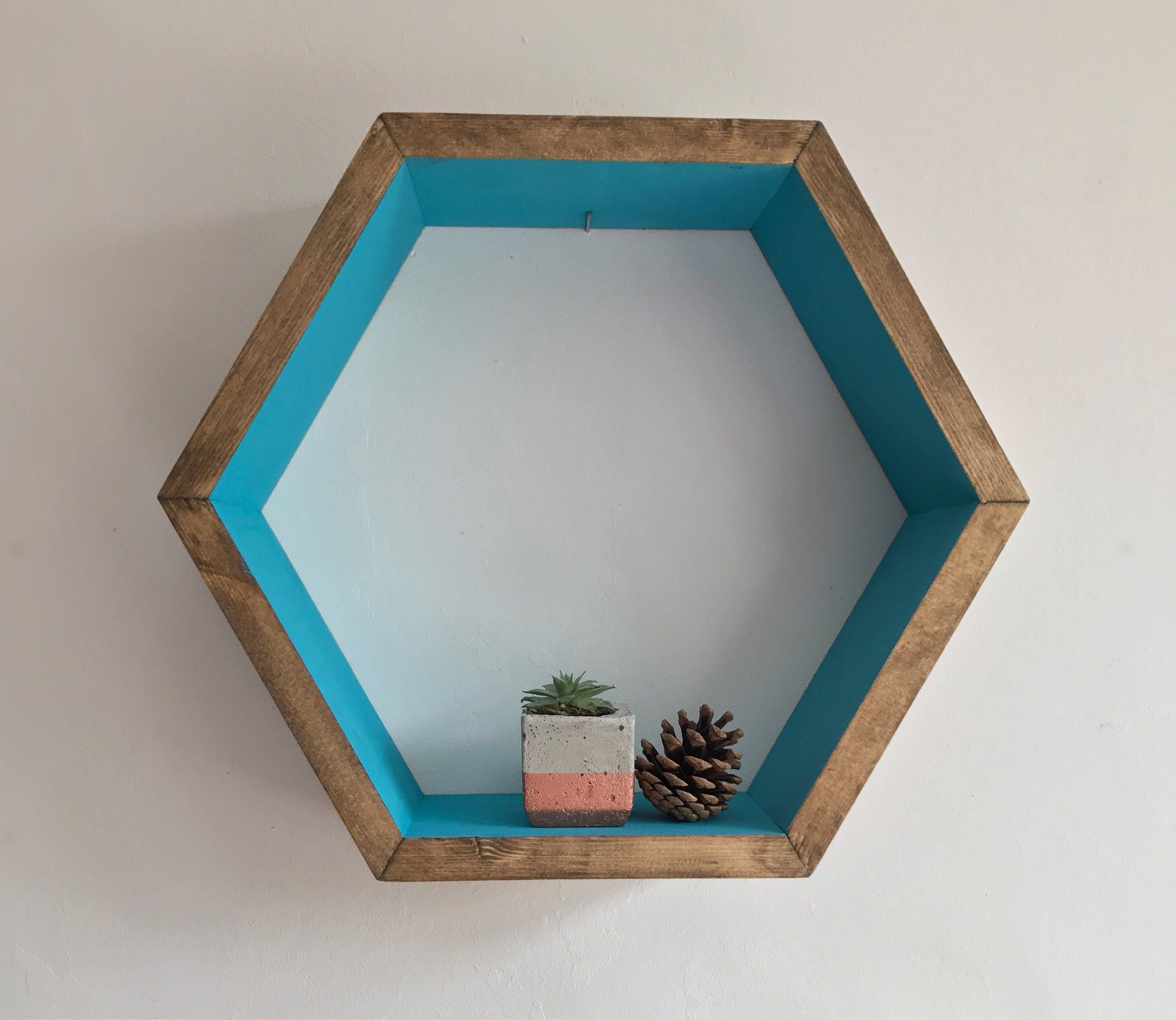 Honeycomb Shelf Neptune Beehive Shelf Blue Shelf Modular - Etsy UK