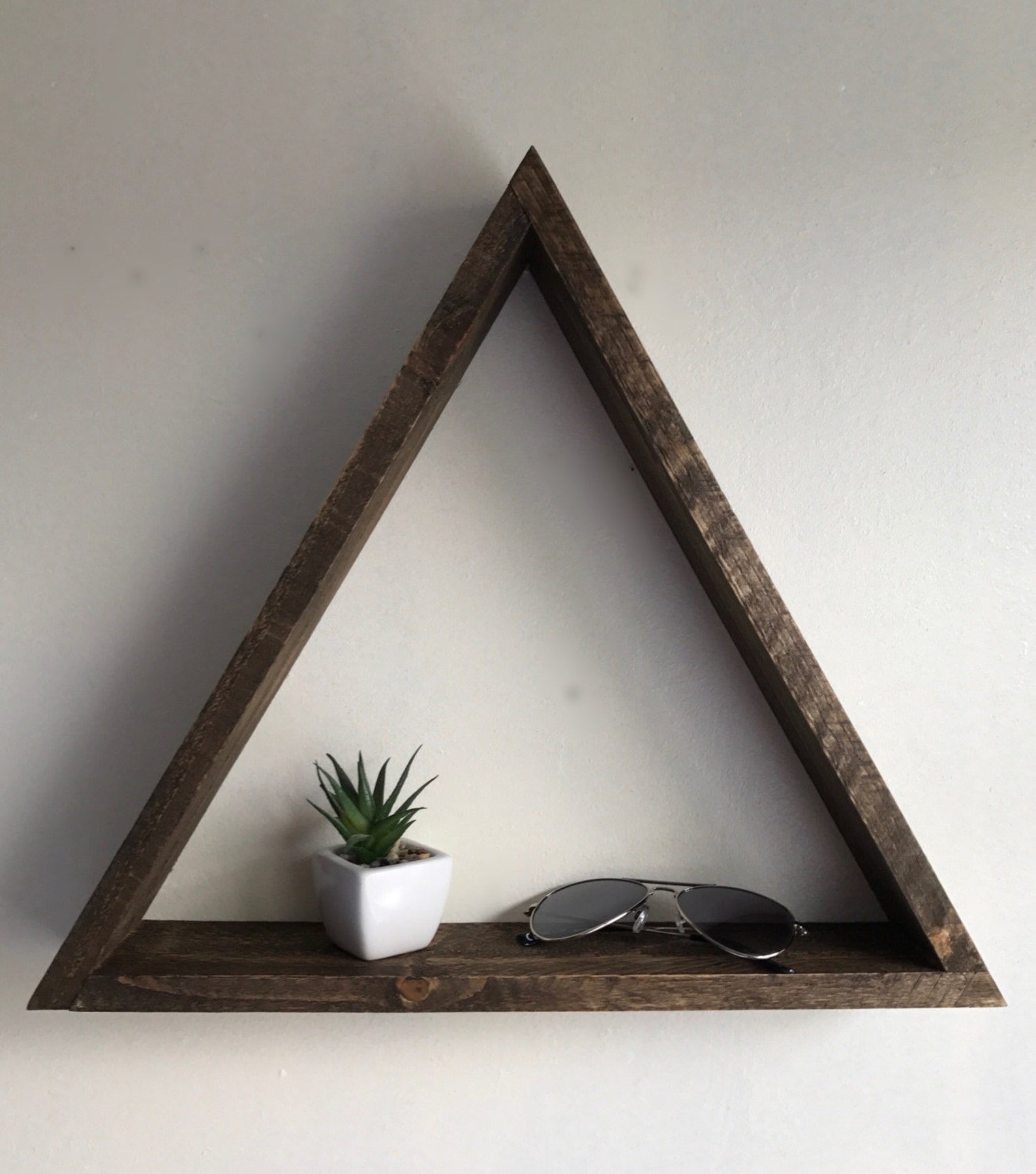 Triangle Shelf, Large Triangle Shelf, Geometric Wall Shelf, Triangle ...