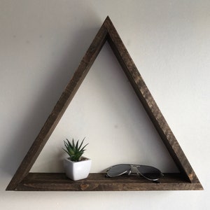 Triangle Shelf, Large Triangle Shelf, Geometric Wall Shelf, Triangle ...