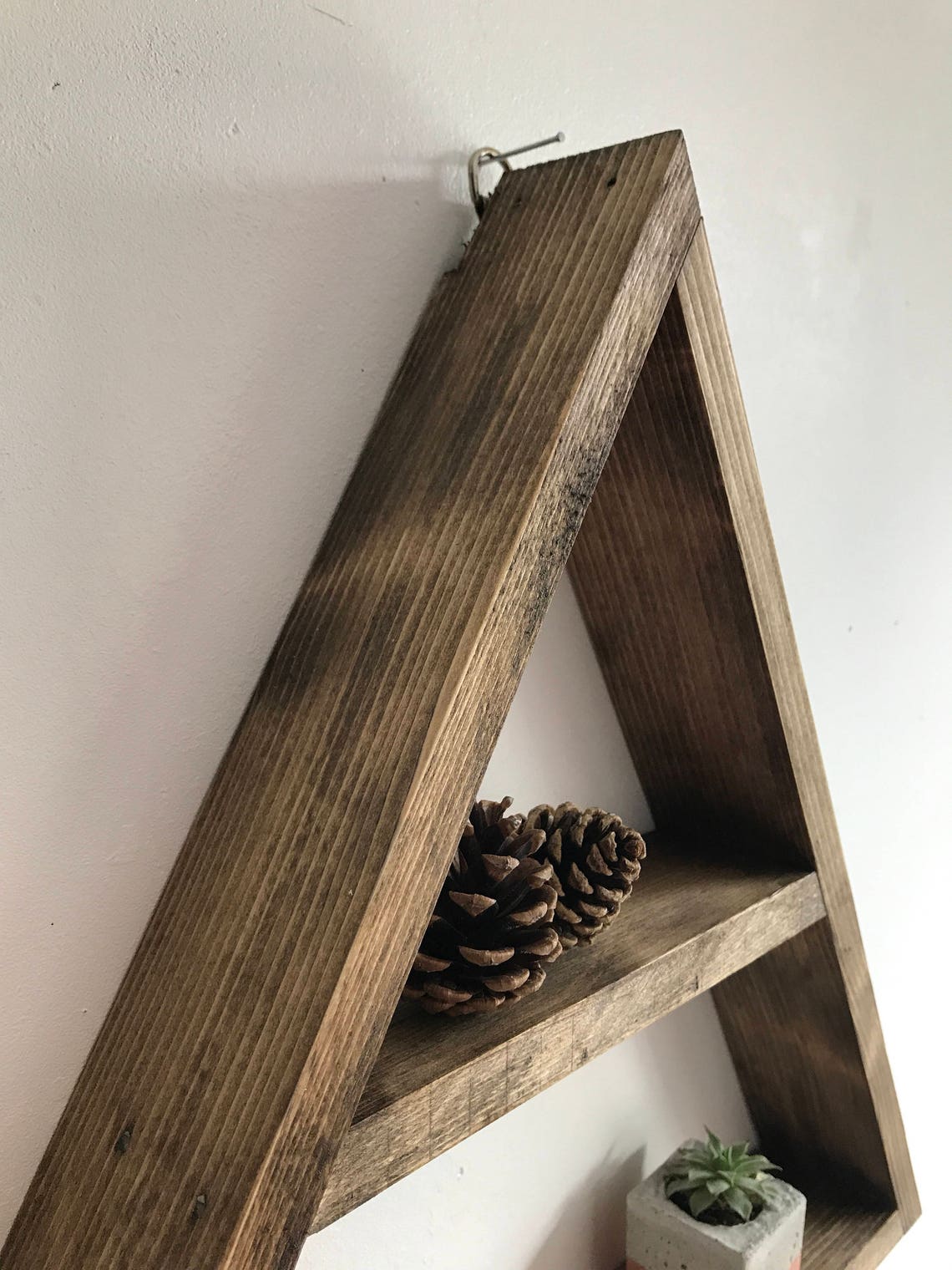 X Large Triangle shelf floating triangle shelf triangle | Etsy