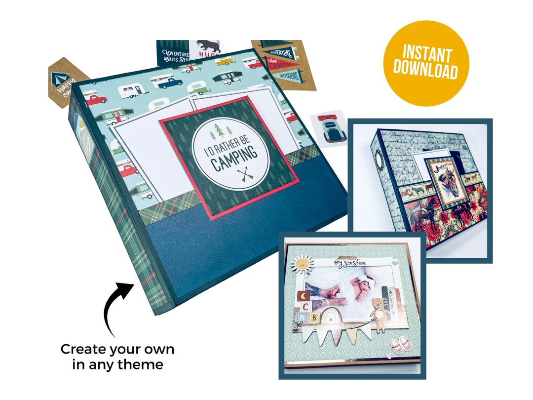 Interactive Mini Album PDF and Tutorial, DIY Mini Album, Make Your Own ...