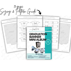 Graduation Banner Mini Album PDF Cutting Guide & Cut Files, DIY Mini ...