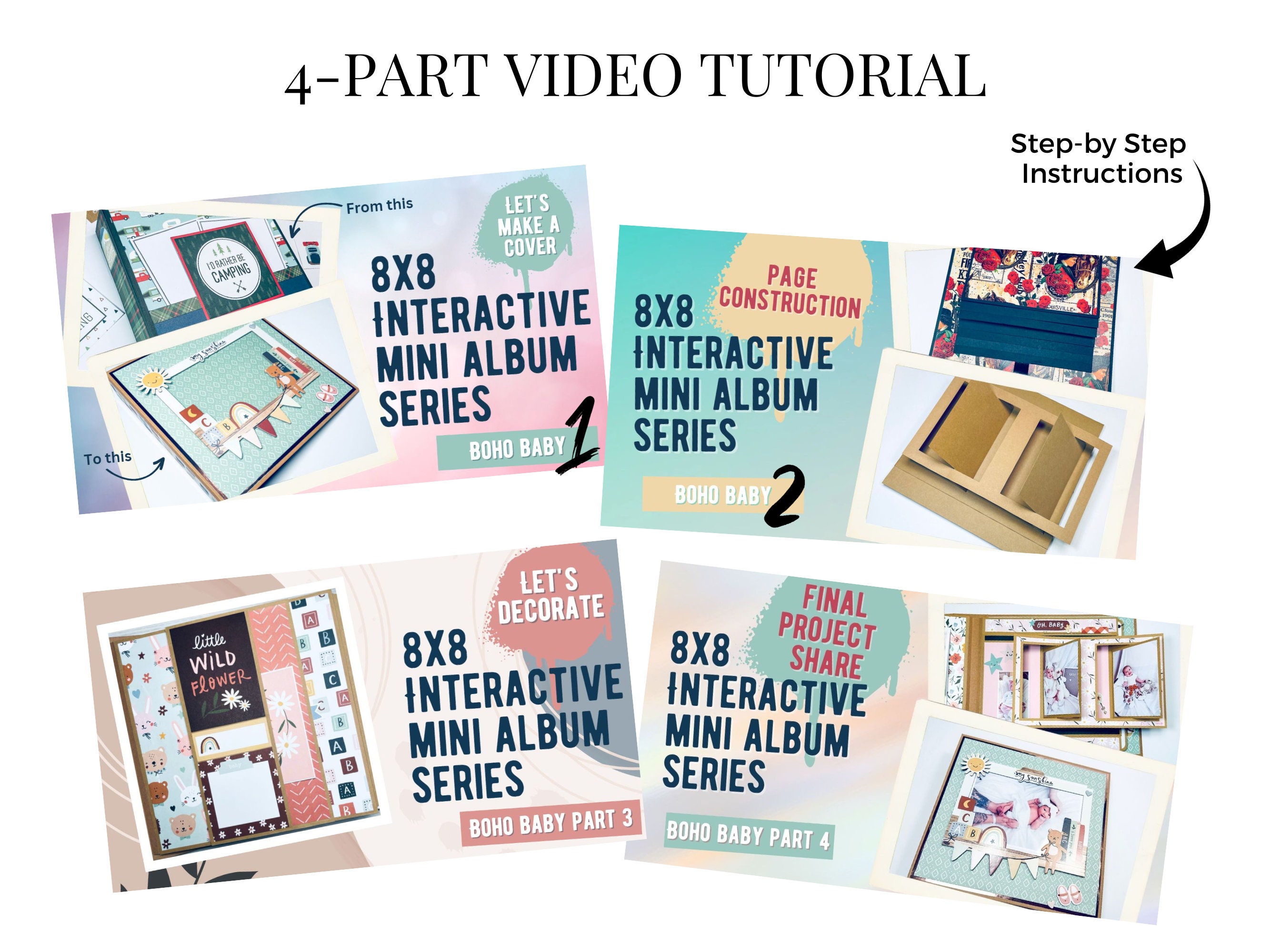 Interactive Mini Album PDF and Tutorial, DIY Mini Album, Make Your Own ...