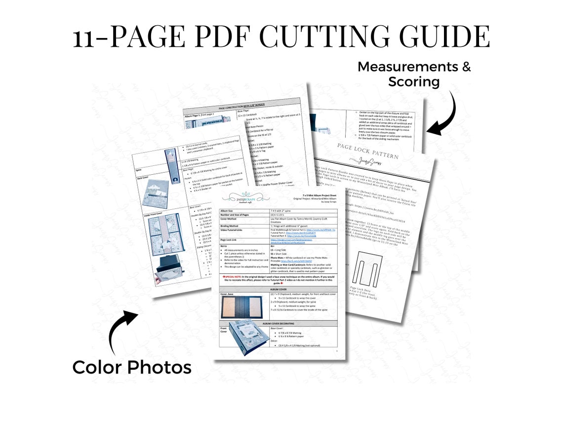 7x9 Interactive Mini Album, DIY Mini Album, Make Your Own Mini Album, PDF Cutting Guide, Video ...