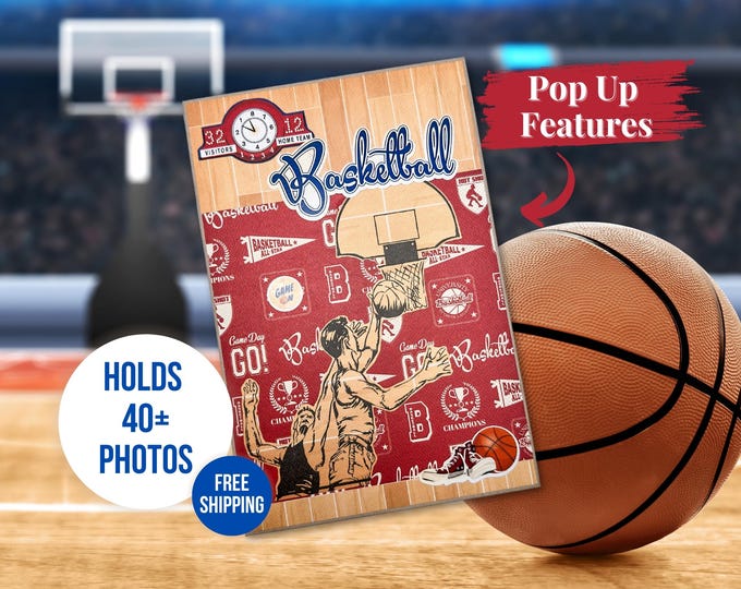 Basketball Mini Album With Pop up Elements, Photo Album, Scrapbook ...