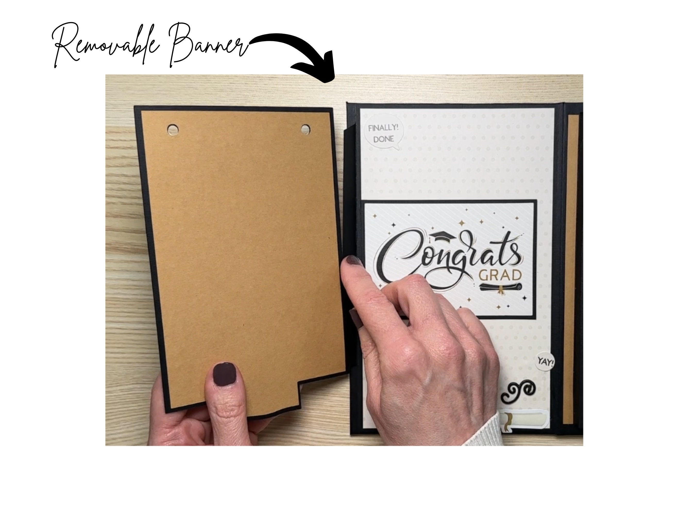 Graduation Banner Mini Album PDF Cutting Guide & Cut Files, DIY Mini ...