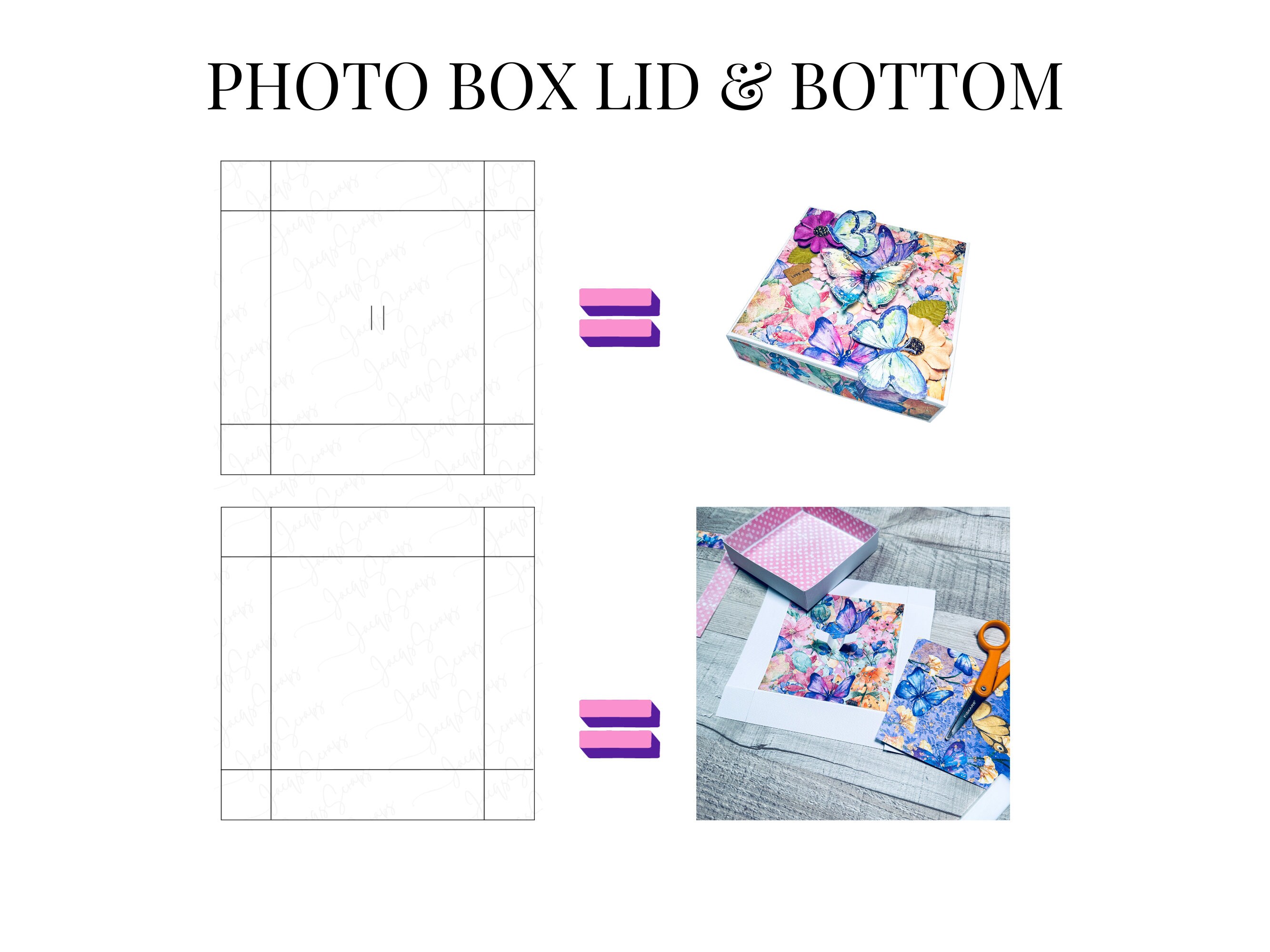 Pop-up Photo Box Tutorial and Cut Files, Memory Box, Mini Album, DIY ...
