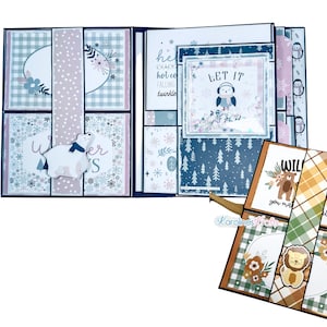 7x9 Interactive Mini Album, DIY Mini Album, Make Your Own Mini Album, PDF Cutting Guide, Video ...