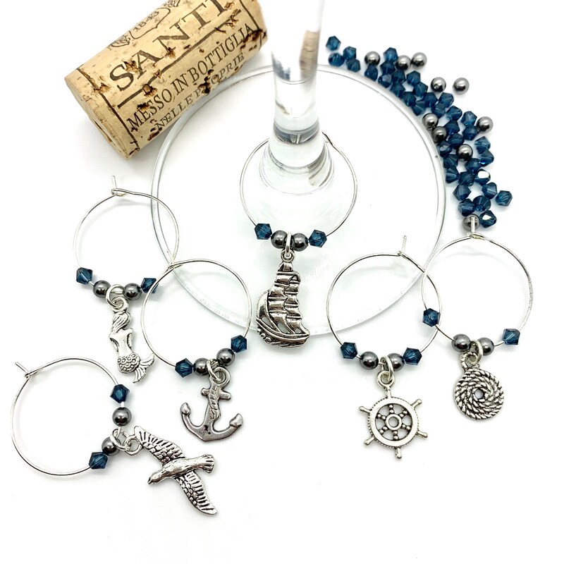 Nautical Wine Charm - Etsy