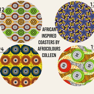 Ankara Kitenge Wax Print Coasters, African Fabric, Colorful Drink - Etsy