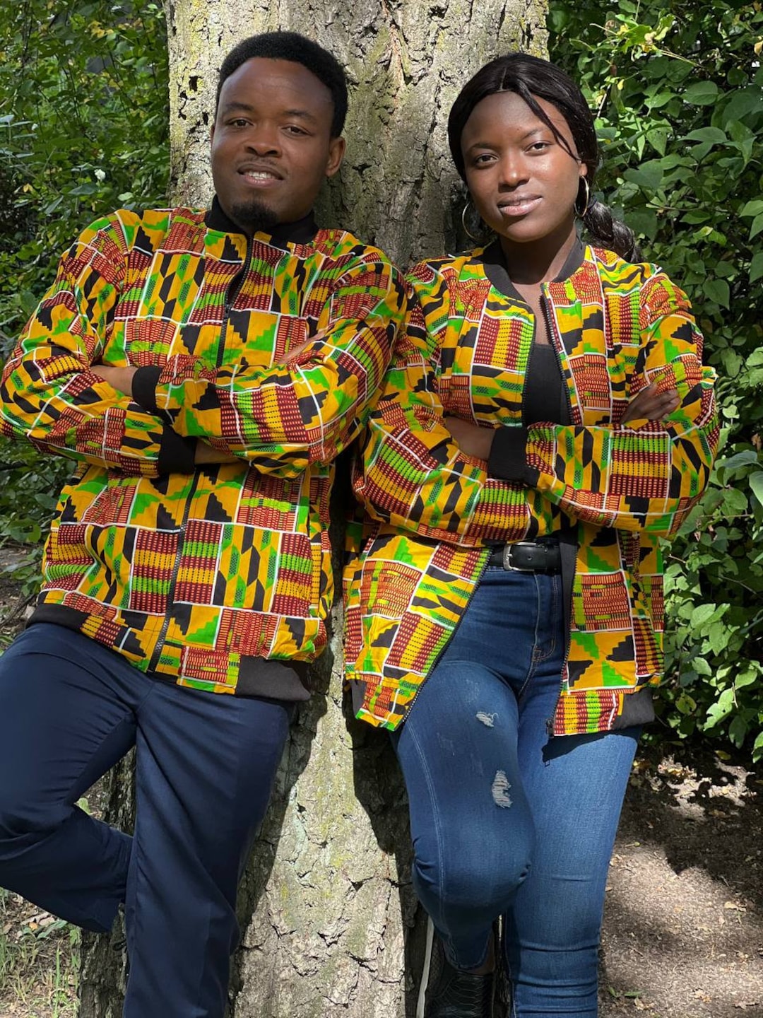 Handmade Kente Print Bomber Jacket - Unisex Cotton Ankara Jacket - Etsy