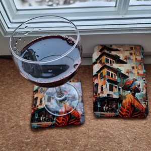 Ankara Kitenge Wax Print Coasters, African Fabric, Colorful Drink - Etsy