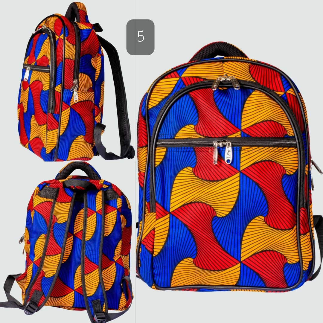 Backpack, Ankara Backpack, Laptop Bag, School Bag, Travel Bag, African ...