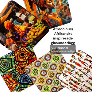 African Inspired Coasters, Cork Back Coasters, Gift Coasters, Coasters ...