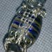 Blue/yellow Latticino Clear Glass, Silver Wire Wrapped With Ladybug ...