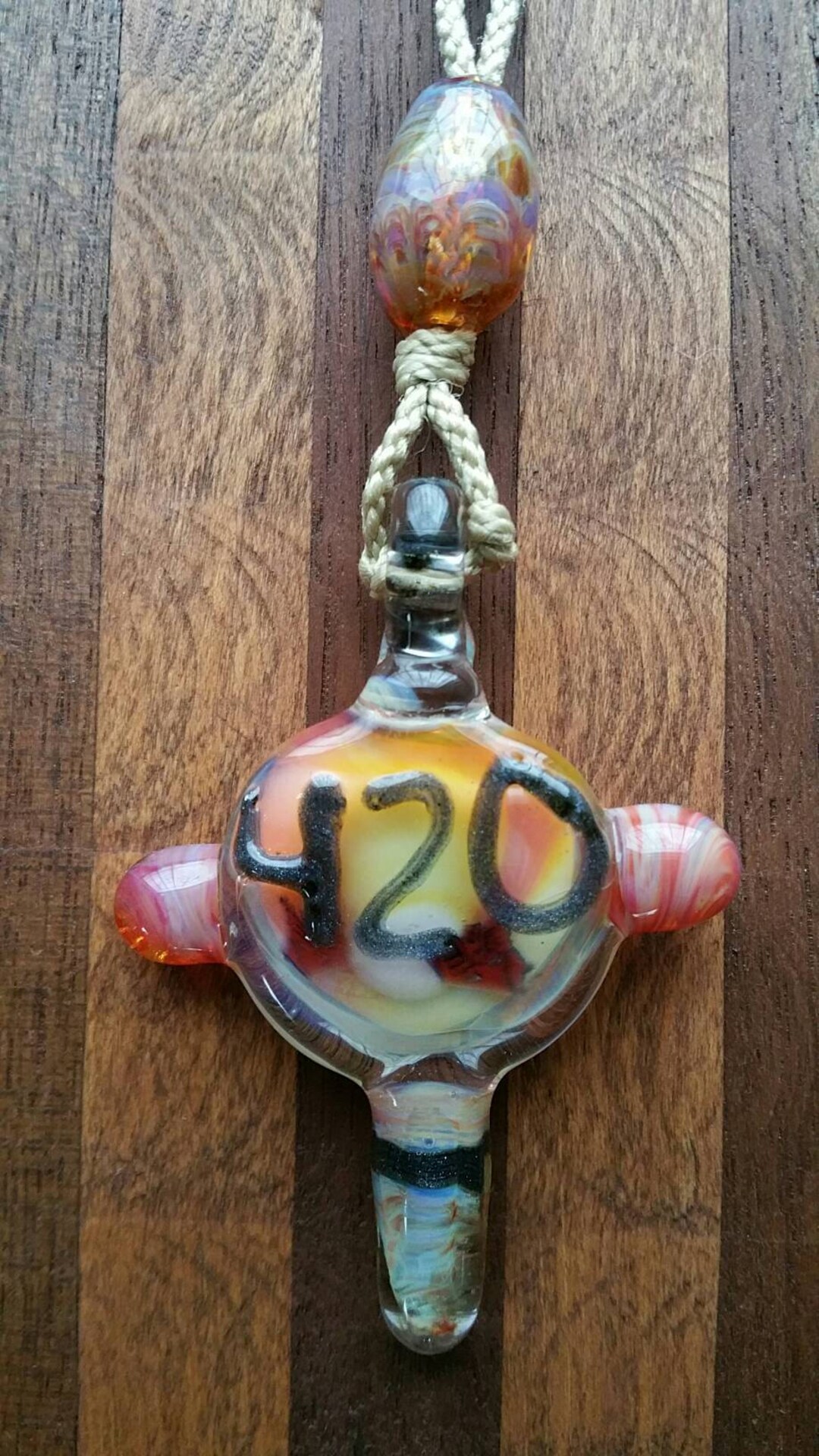 420 Glass Pendant With Yellow/white/red and Discepticon in the - Etsy UK