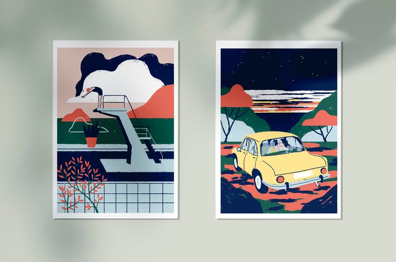 Digital Print THE DIVING BOARD - Etsy