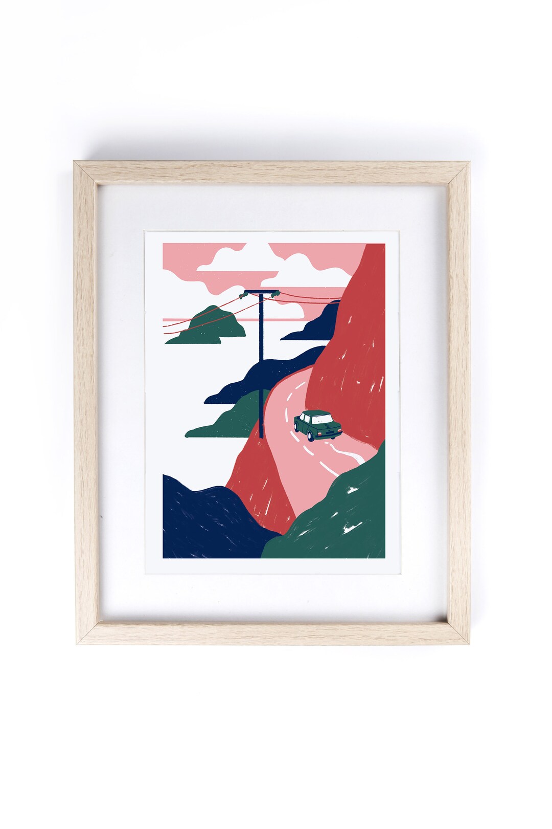Poster CLIFF | Print / Art Print / Wall Art / Silkscreen Print ...