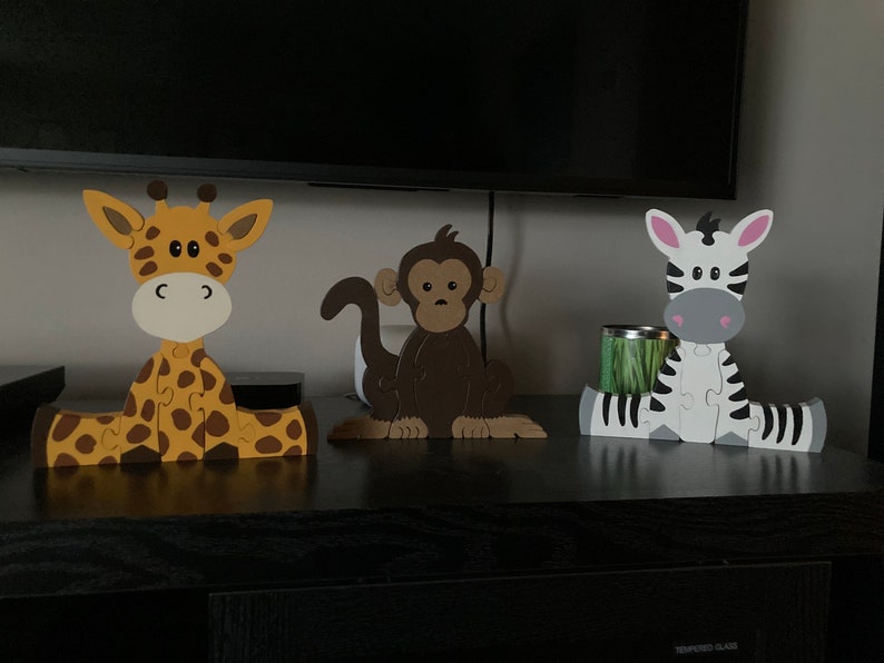 Children's Zoo Baby Monkey 8 Pc. Ape Animal Puzzle - Etsy