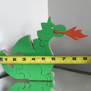 Children's Wooden Fire Breathing Dragon Kids Puzzle Free-standing Room ...