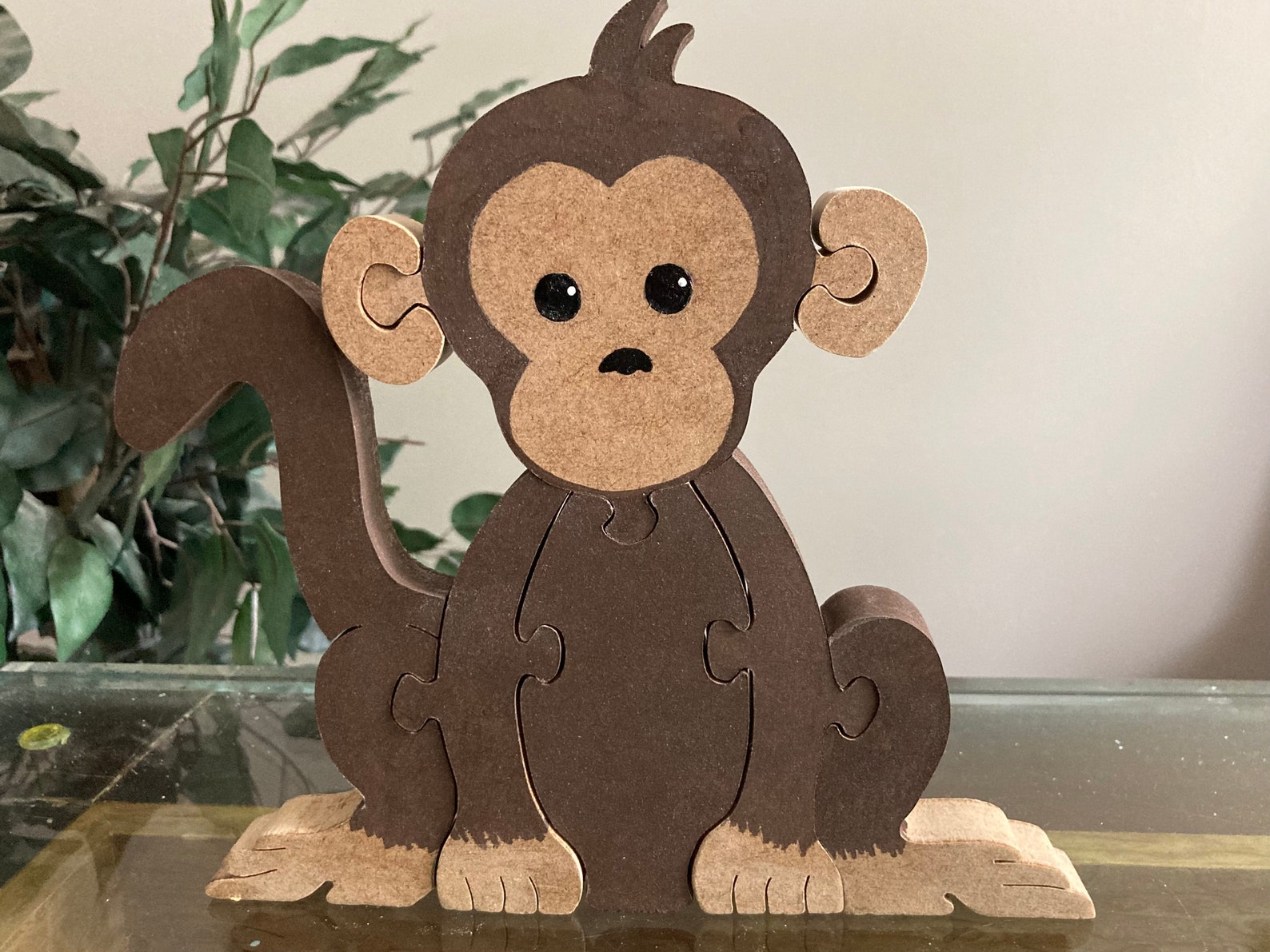 Children's Zoo Baby Monkey 8 Pc. Ape Animal Puzzle | Etsy