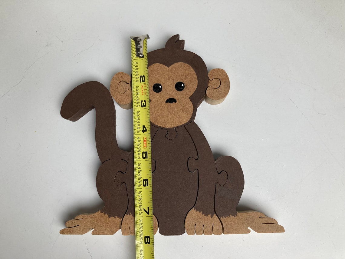 Children's Zoo Baby Monkey 8 Pc. Ape Animal Puzzle | Etsy