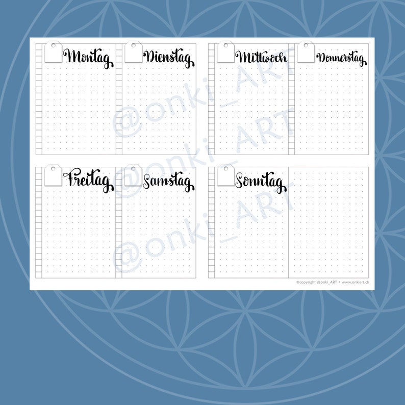 Bullet Journal Weeklyspread / Print Template Bullet Journal Weekly Plan ...