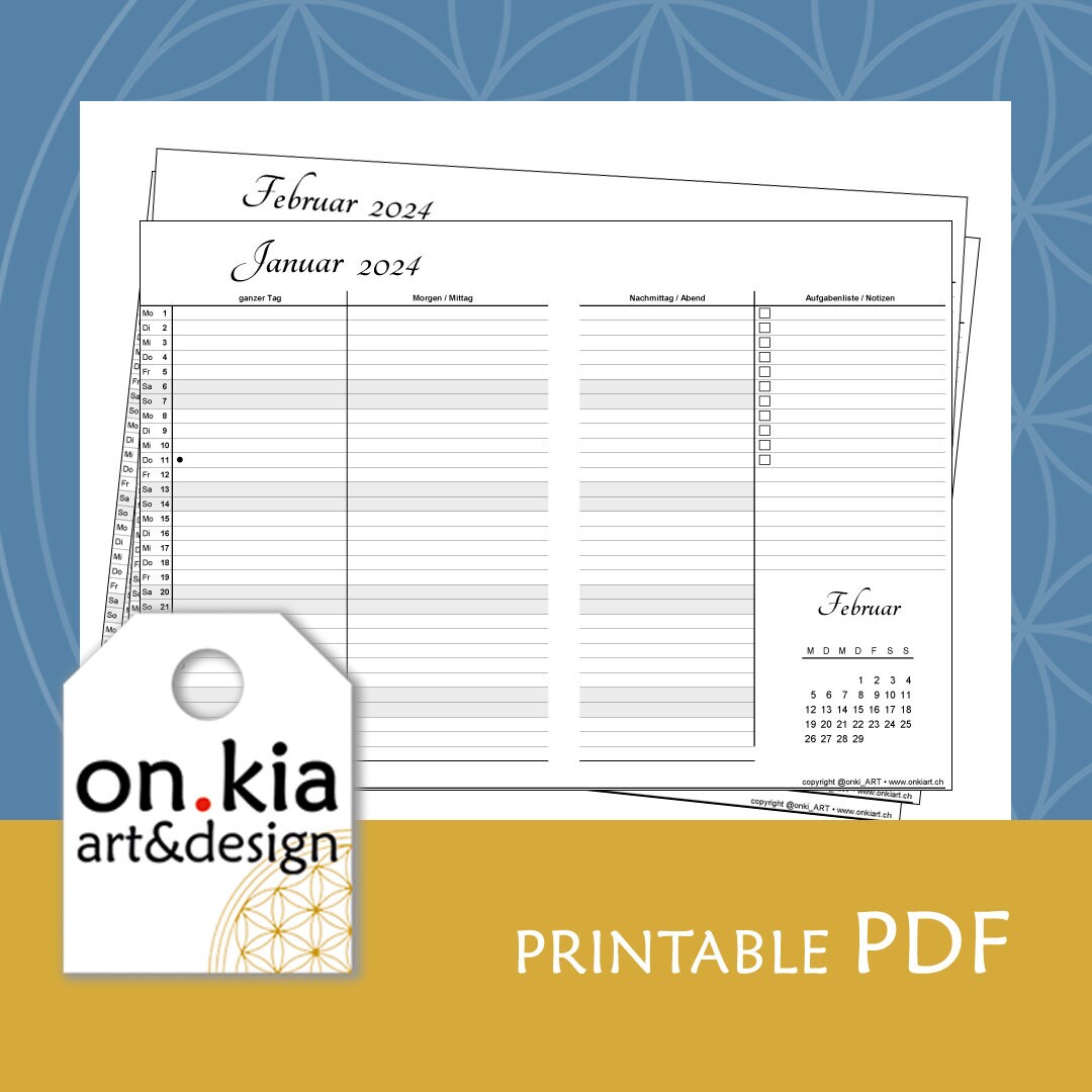 Bullet Journal Package 2024 JAN-DEC / Monthly Overviews / Bundle ...