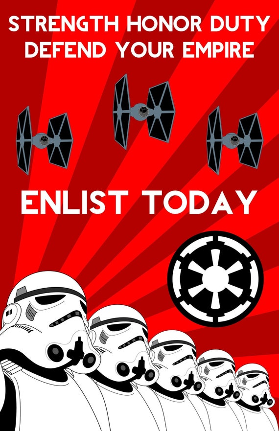 Star Wars Galactic Empire Propaganda Enlistment Poster 11x17 - Etsy