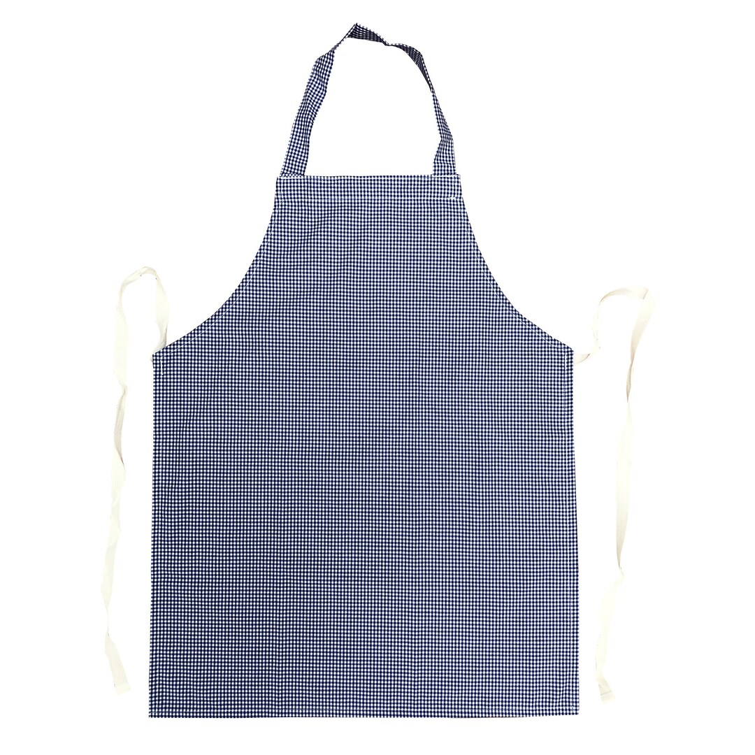 Blue Gingham Unisex Apron - Etsy