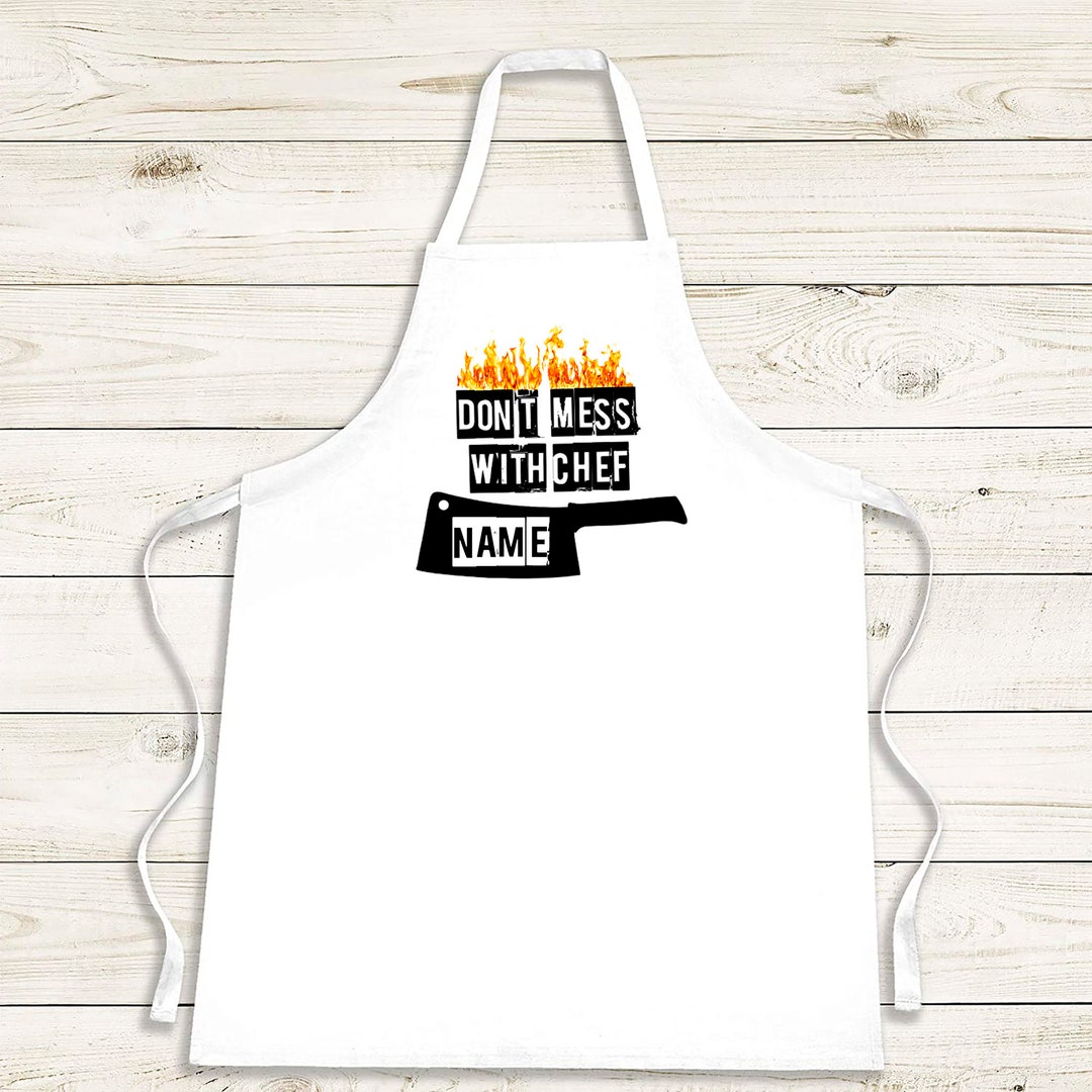 Cookify Personalised Dont Mess With Chef Cooking Apron - Men Women ...