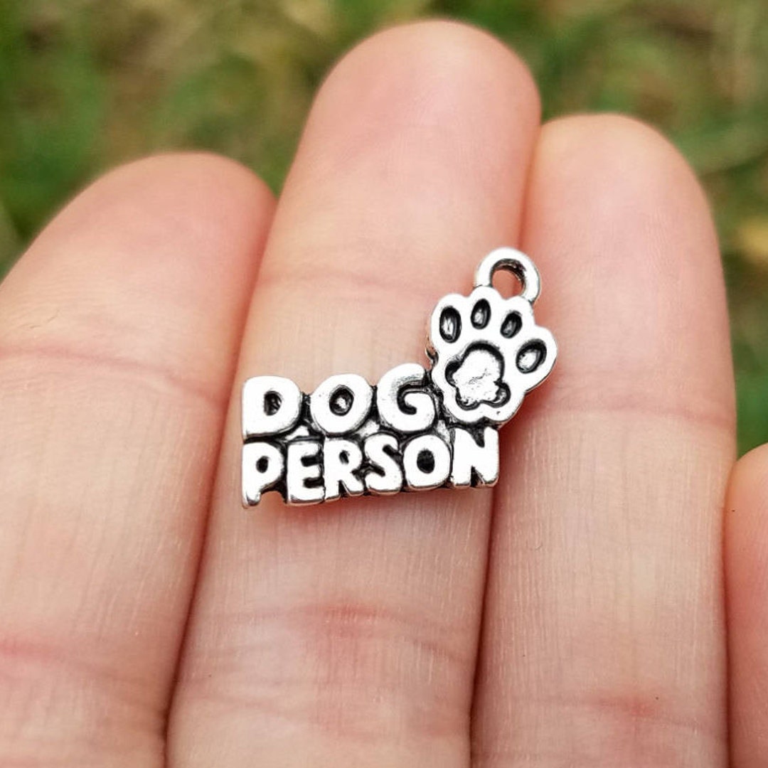 5 PIECES Dog Person Charm, Dog Lover Charm, Dog Owner Charm, Dog Paw ...