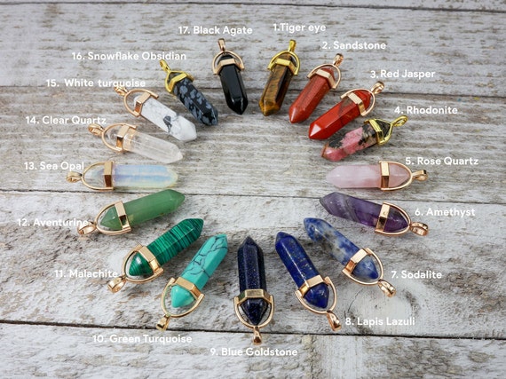 Crystal Pendant Gemstone Pendants Gold Pendants Pendant - Etsy