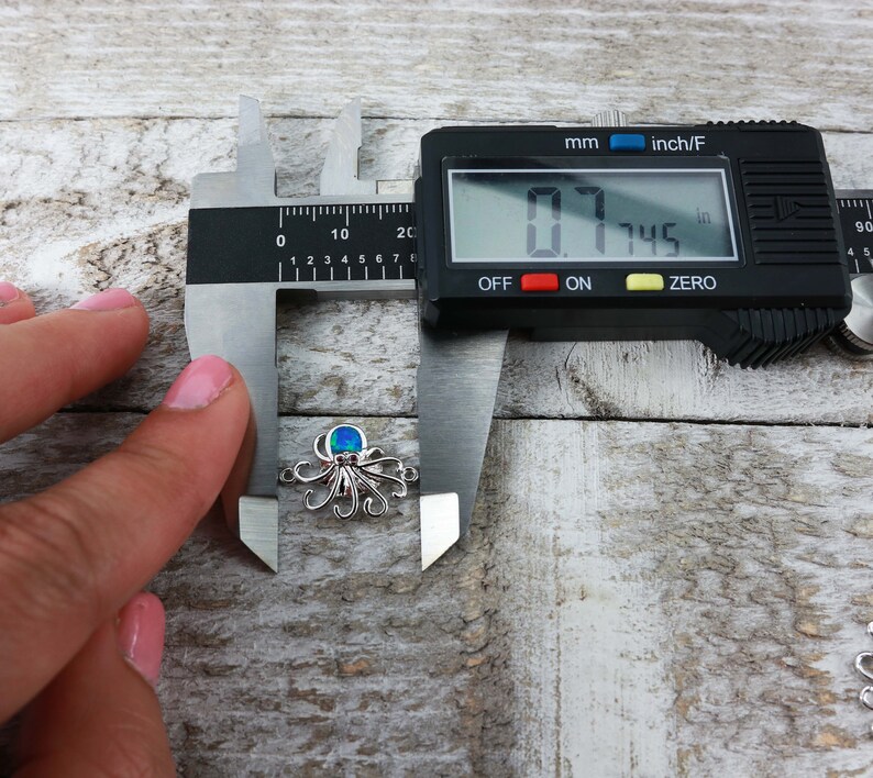 10 PIECES Octopus Connector Silver Plated With Opal and Cubic | Etsy