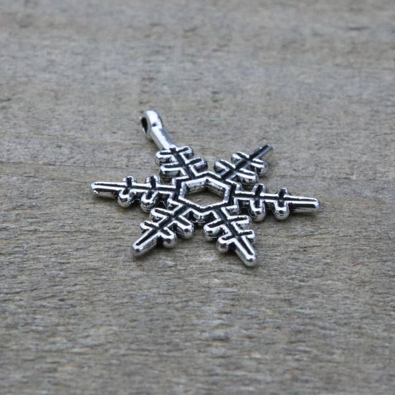 BULK 50 PIECES Snowflake Charm, Snow Charm, Winter Charm, Holiday Charm ...