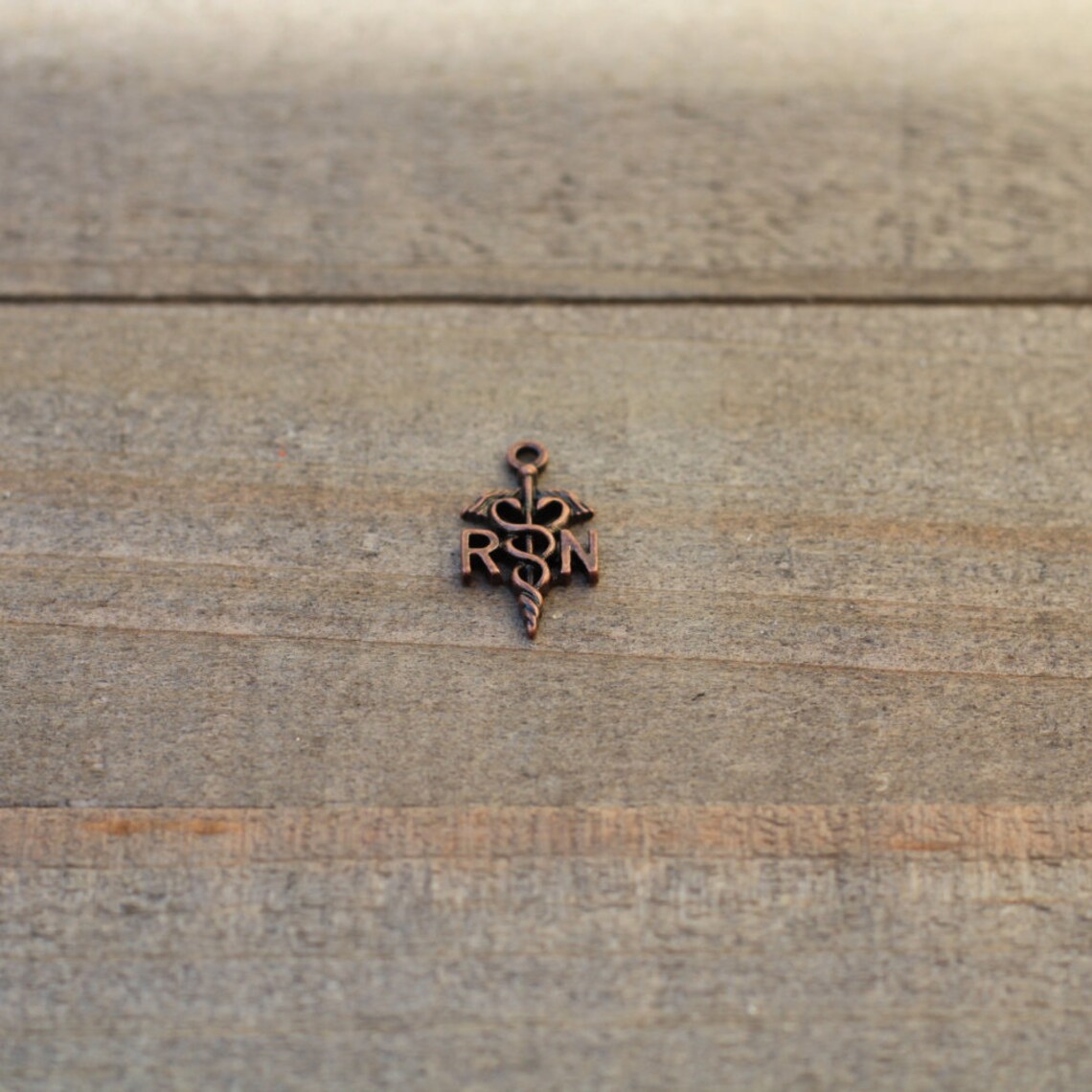 1 Piece RN Caduceus Charms Antique Copper Tone Nurse Charm | Etsy