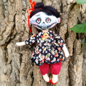 Skeleton Girl , Creepy Art Doll ,gothic Doll, Rag Doll, Dark Doll ...