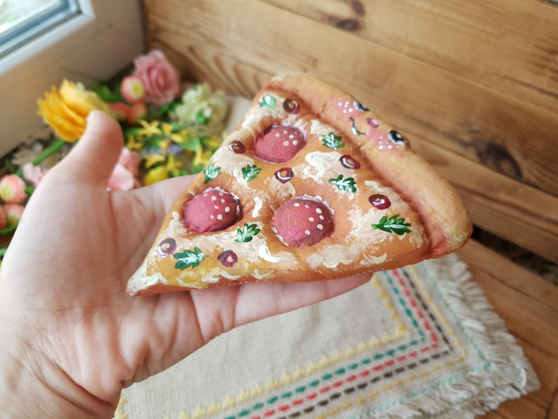Handmade Toy Pizza Slice - Fun Car Pendant and Perfect Gift for Pizza ...