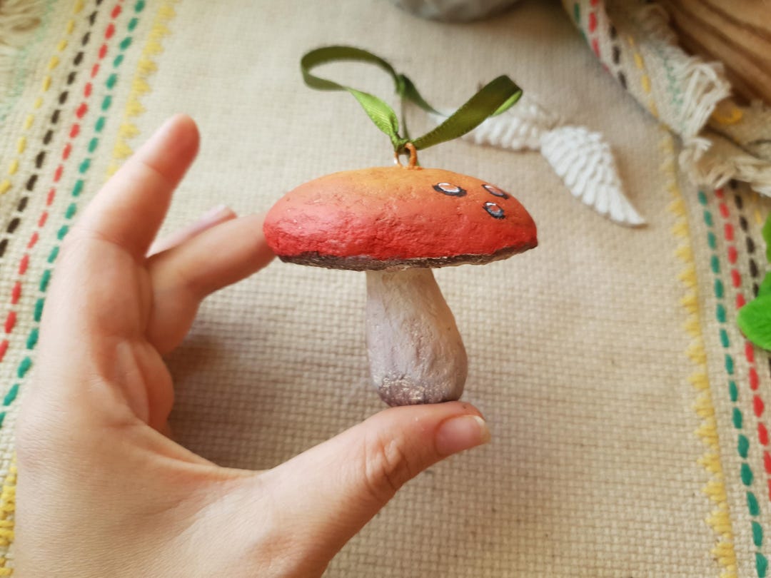 Magic Mushroom Figurine Ceramic Mushroom Figurines Unique Clay Amanita ...