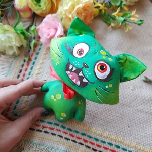 Handmade Zombie Cat - the Crazy Green Cat for a Hilarious Gift! - Etsy