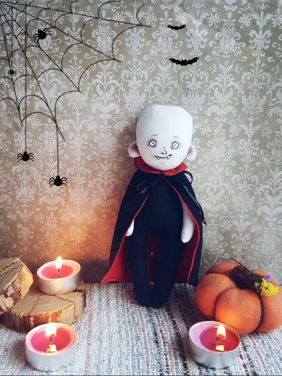 Fabric vampire Dracula doll | Etsy