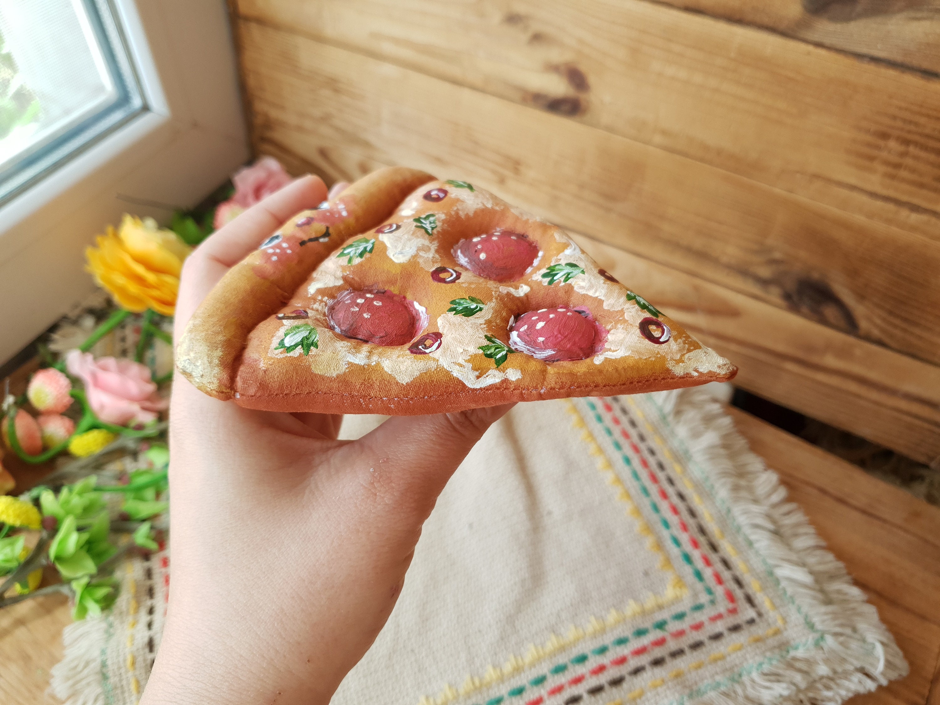 Handmade Toy Pizza Slice - Fun Car Pendant and Perfect Gift for Pizza ...