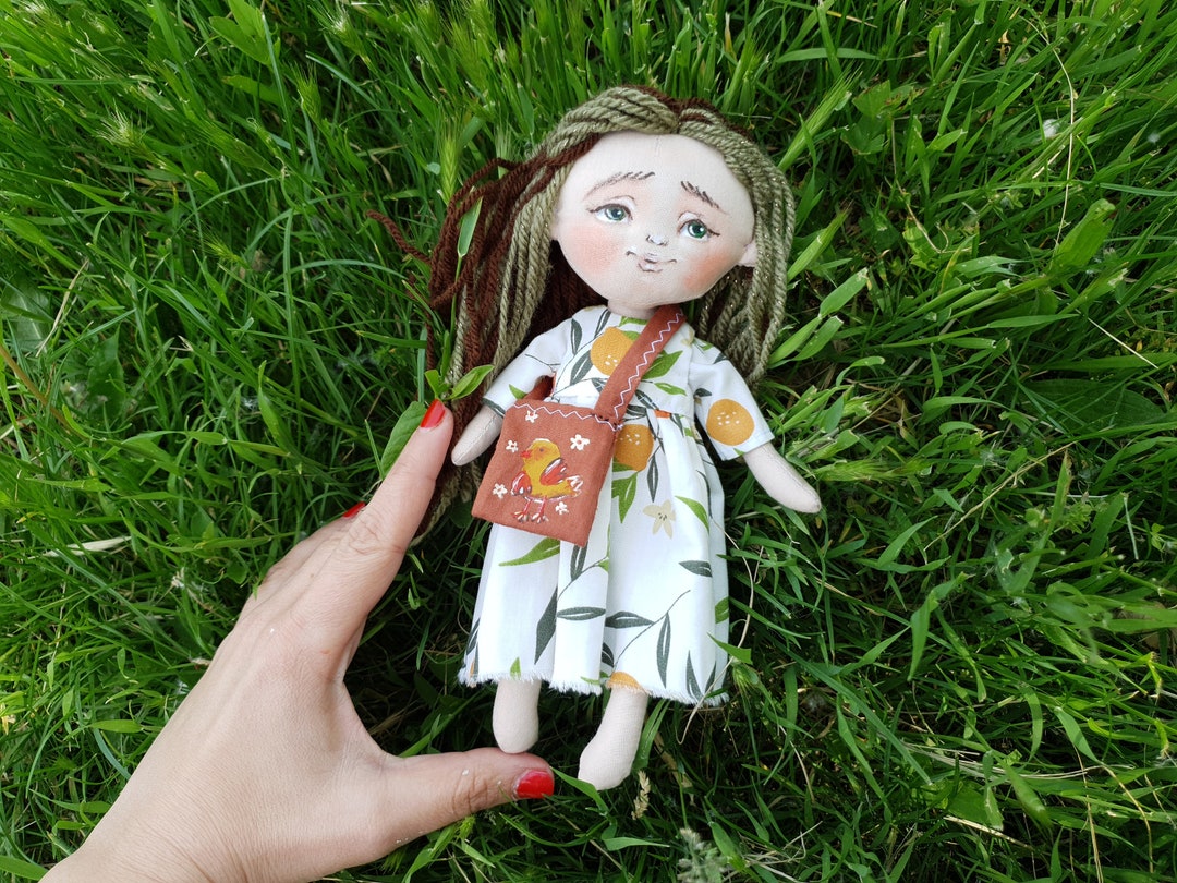 Ukrainian Handmade Rag Doll in a Blue-yellow Dress, Pray for Ukraine ...
