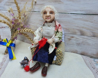 Old Lady Doll Figure - Etsy